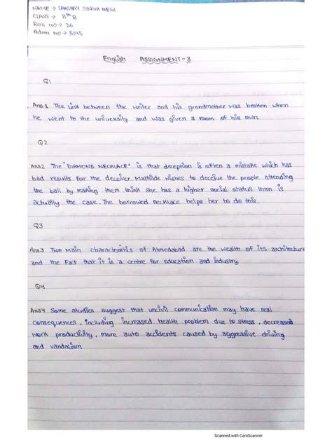 English Assignment Pdf