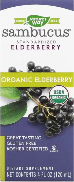 Экстракт Ягод Бузины Natures Way Органический Сироп Organic Sambucus