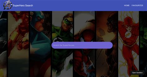 Superhero React App Codesandbox