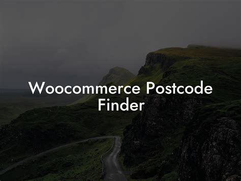 Woocommerce Postcode Finder UK Postcode Database CSV MySQL Postcodes