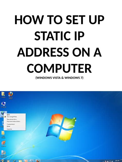 Static Ip Address On Win 7 Pdf