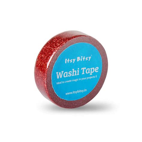Buy Itsy Bitsy Washi Tape Glitter Cherry Red 15mm X 5mtr 1 Roll Online