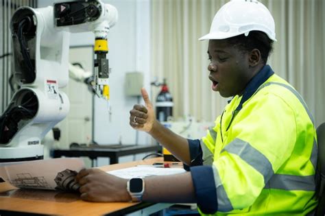 Premium Photo Engineers Assembled And Tested The Functionality Of A Robotic Arm Utilized In