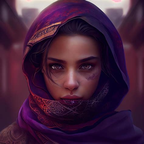 Portrait Of A Beautiful Muslim Girl In A Headscarf Image 23176909