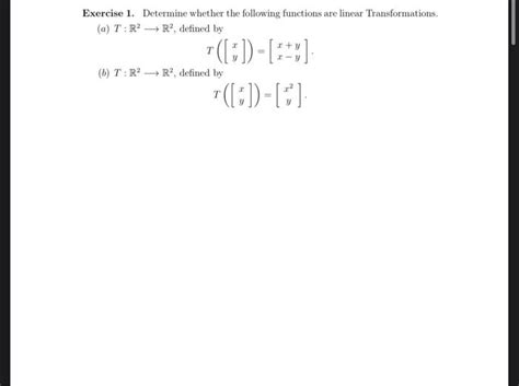 Solved Exercise Determine Whether The Following Functions Chegg Com