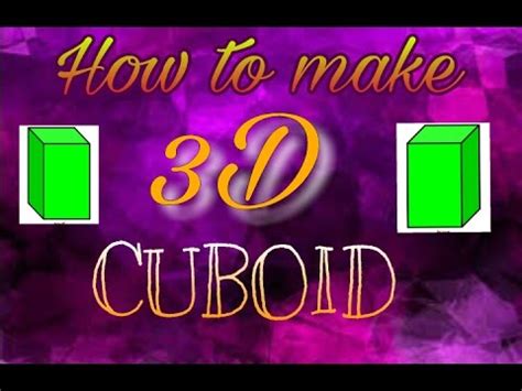 How To Make A D Cuboid Easy Paper Cuboid Youtube