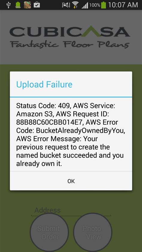 Amazon Web Services Android Aws Error Code Bucket Already Owned By