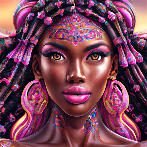 Intricately Rendered Dark Brown Skin Goddess Creative Fabrica