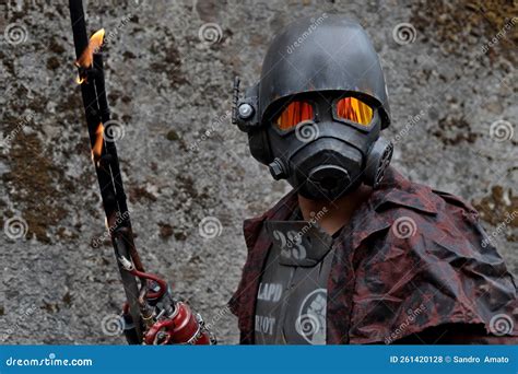 Cosplayer Dressed As Ncr Ranger Veteran Character From Fallout Video