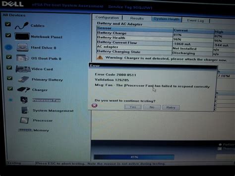 Error Msg Fan The Processor Fan Fan Failed To Respond Correctly In A New Brand Dell