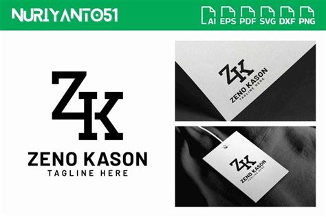 Z K Zk Kz Letter Monogram Initial Logo