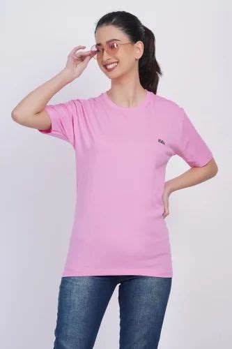 Nifta Premium Female Solid Round Neck Pure Cotton T Shirt At Rs 225