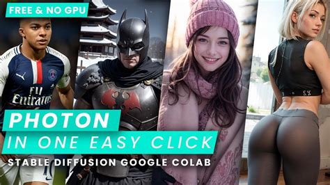 Photon | Stable Diffusion - FREE Colab | No GPU - EASY 1-CLICK ...