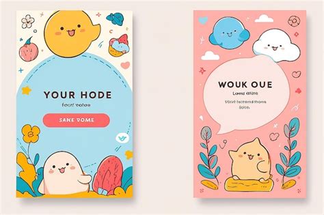 Cute Lovely Shape Social Media Promo Banner Template Premium Ai