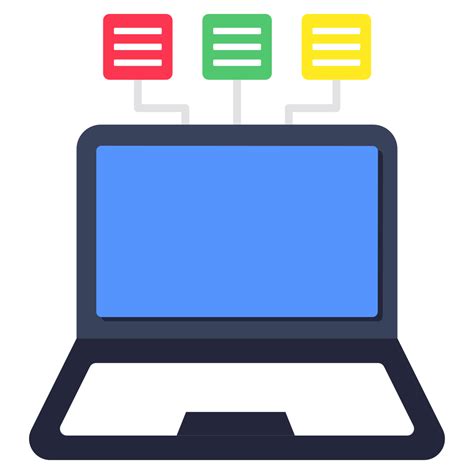 Laptop Network Connection Nodes Flowchart Computer Icon Download On Iconfinder