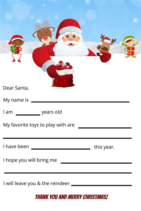 Letter From Santa Free Printable Editable Template Living 44 Off