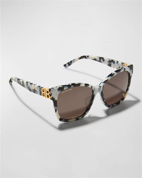 Balenciaga Oversized Square Acetate Sunglasses Neiman Marcus