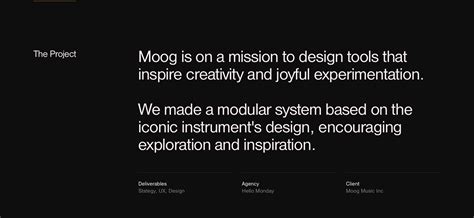 Moog Website 2018 Behance