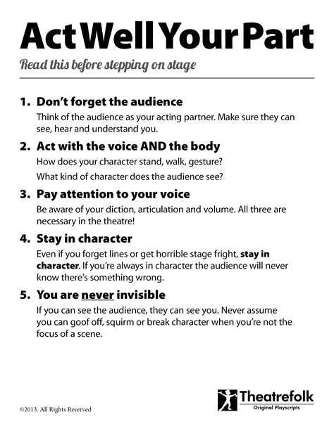 Acting Tips Poster Acting Fan Art 40399006 Fanpop