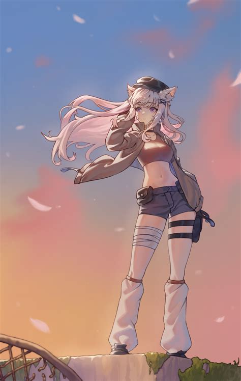 Картинки аниме девушек кошечек фото