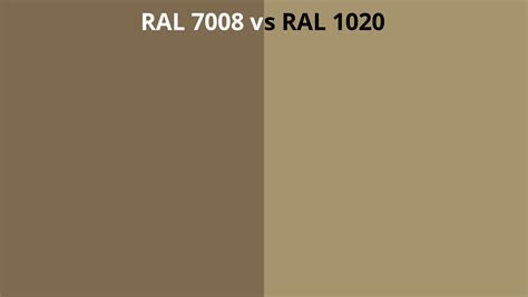 Ral 7008 Vs 1020 Ral Colour Chart Uk