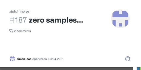 Zero Samples Issue 187 Xiph Rnnoise GitHub