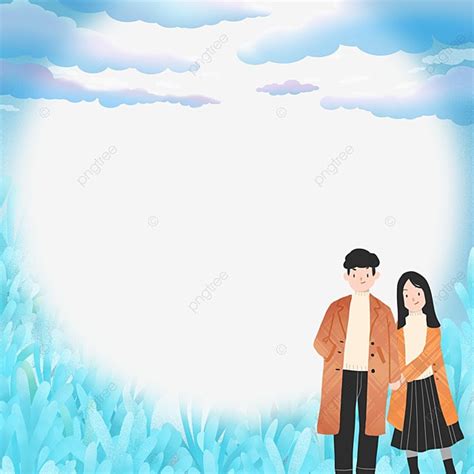 Creative Simple And Beautiful Couple Border Border Texture Frame Creative Border PNG