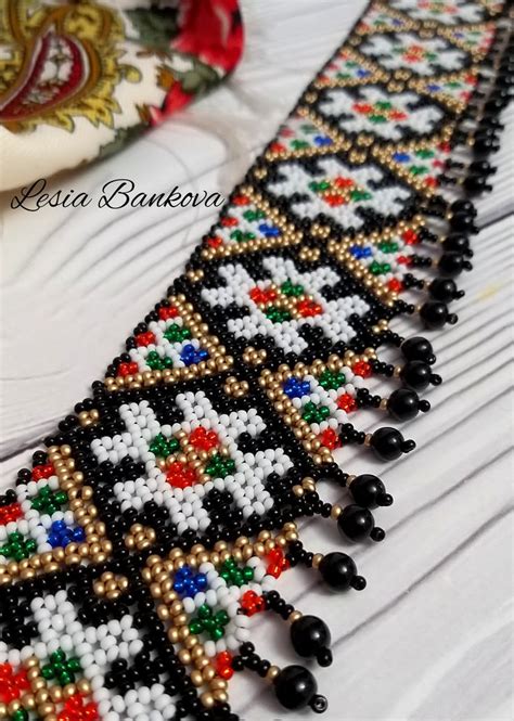 Ukrainian Necklace With Ornament Silyanka Necklace Ukrainian