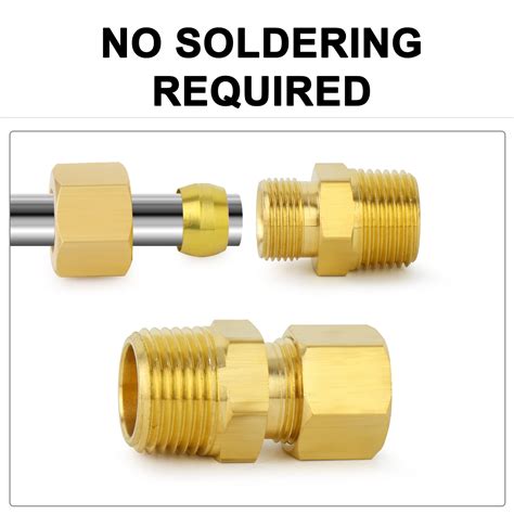 Chillwaves Brass Compression Tube Fitting 38 Od X 38