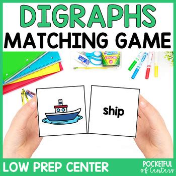 Digraphs Matching Game By Pocketful Of Centers TPT