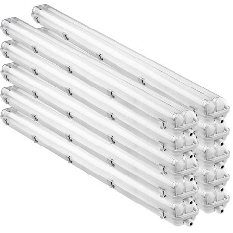 10x Oprawa Hermetyczna LED 120cm Lampa z Blachą do Świetlówek 2x T8
