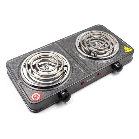 Електрична плита Domotec Ms 5802 на дві конфорки біла електроплитка для кухні дачі настільна