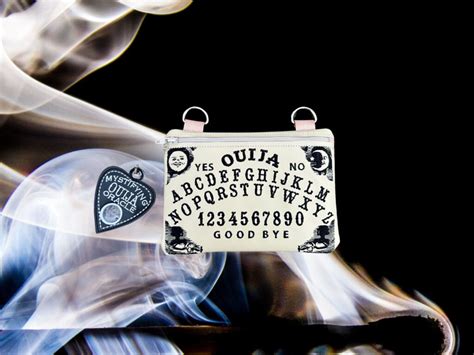 Ouija Partially And Fully Lined Zip Bag And Planchette Dangle String