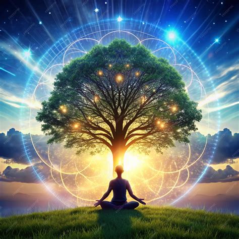 Premium Photo Tree Of Life With Meditative Person 4k Hd Background