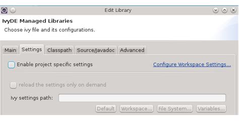 IvyDE Settings Apache Ivy Tutorial CodeTab
