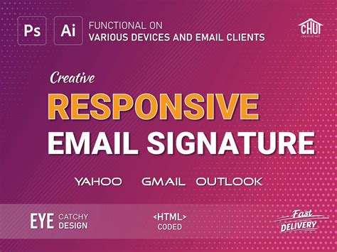 a minimal but modern clickable and responsive html email signature upwork