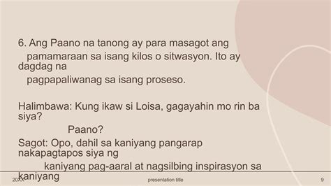 Filipino 6 Quarter 1 Week 1 Pagsagot Ng Tanong Sa BInasang KWento Pptx