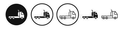 Truck Container Empty Icon Isolated On White Background Stock Vector Illustration Of Flatbed