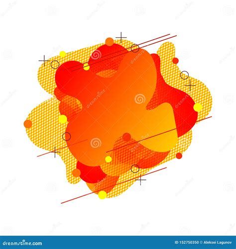 Vector Abstract Orange Gradient Shape Geometric Liquid Abstraction
