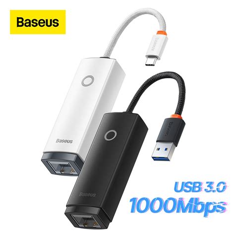 Baseus Ethernet Adapter Usb 3 0 Type C To Rj45 Lan Port 1000 100mbps Usb Rj45 Network Card For