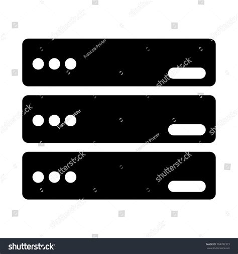 Illustration Server Icon On White Background 스톡 벡터 로열티 프리 784782373