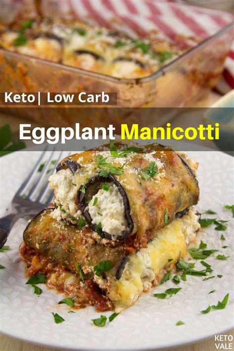 Keto Eggplant Manicotti Creamy And Cheesy Low Carb Recipe