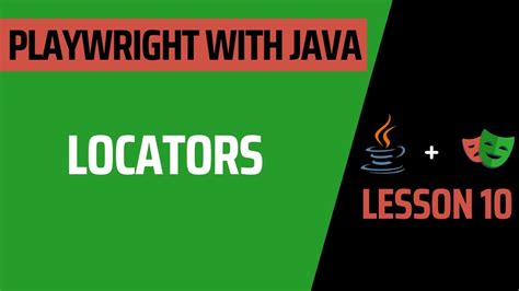 Lesson 10 How To Use Locators In Playwright Complete Course For Playwright With Java Youtube
