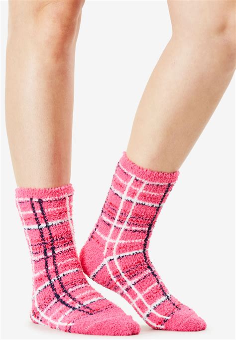 2 Pack Fuzzy Socks By Comfort Choice® Plus Size Lingerie Full Beauty
