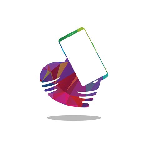 Smart Phone Logo Design Mobile Vector Illustration With Heart