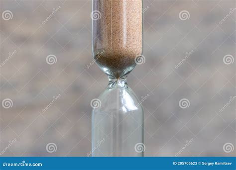 Sand Pouring In An Hourglass Close Up Stock Image Image Of Hour Time