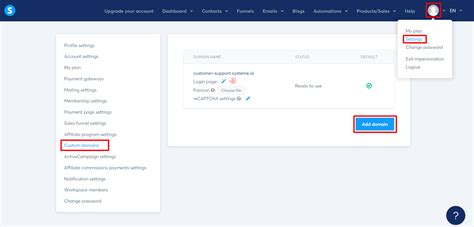 integrating your subdomain with help pages
