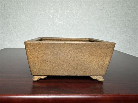 盆栽鉢 平安香山 戦前白土 雲足 時代あり 長方鉢中古のヤフオク落札情報