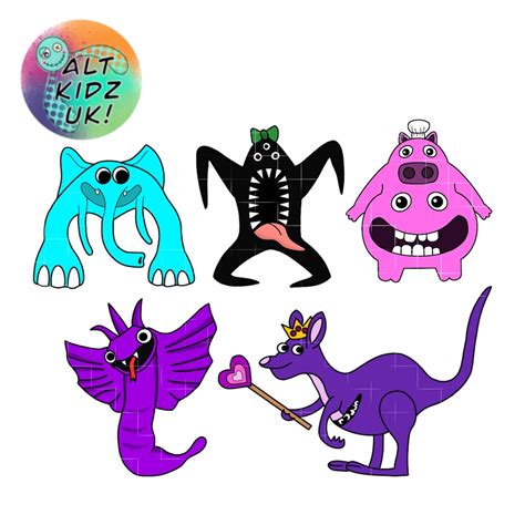 Garten Of Banban Character Bundle Png Roblox Characters Downloadable Images For Sublimation