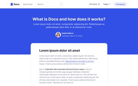 docs support html5 responsive website template